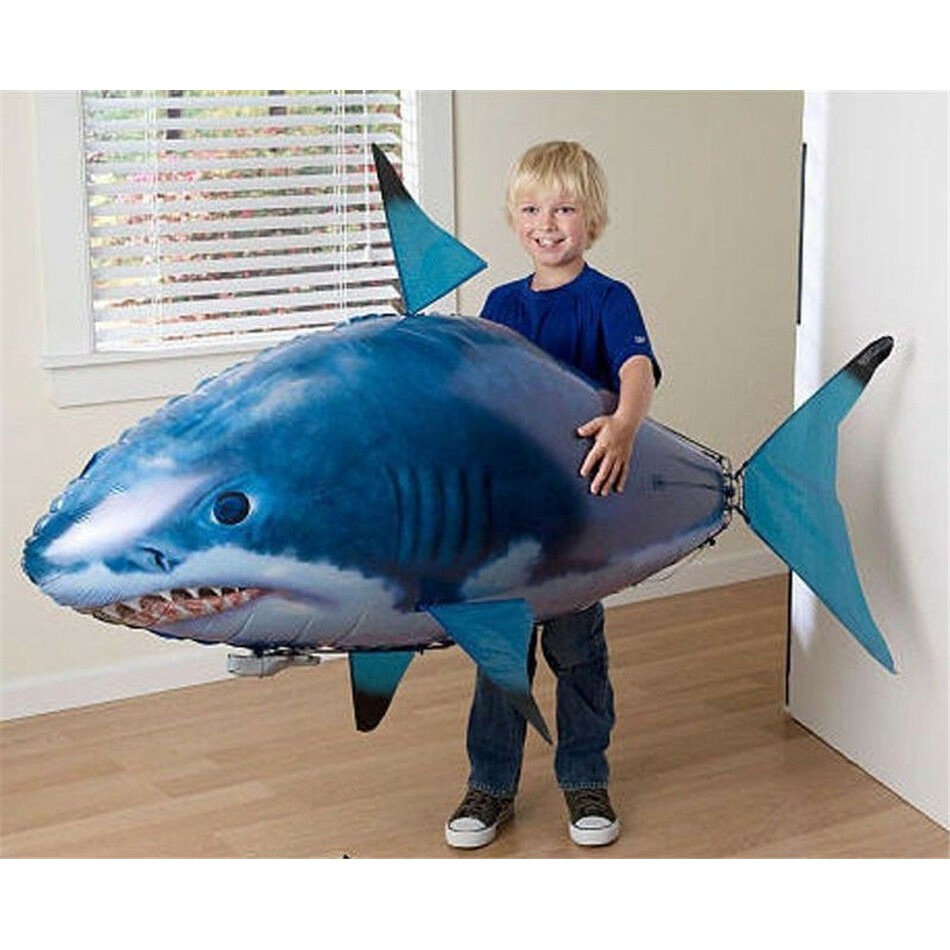 Toy Remote Control RC Inflatable Balloon Air Swimmer Flying Nemo Shark ...