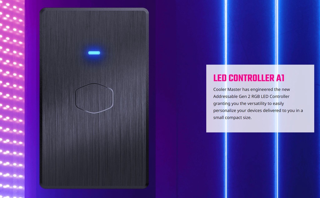 Cooler Master Addressable Gen 2 RGB LED Controller A1, 3 ARGB headers ...
