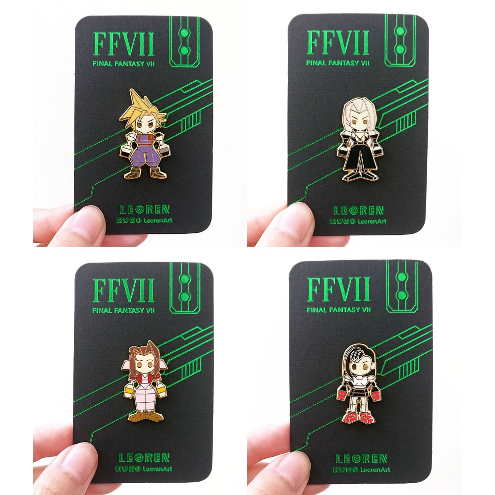 Final Fantasy VII Remake FF7R/ - Polygon Hard Enamel Pin | Shopee Singapore