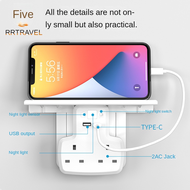 UK Wall Socket Wall Plug-in Two Options, British Standard Plug-in with ...