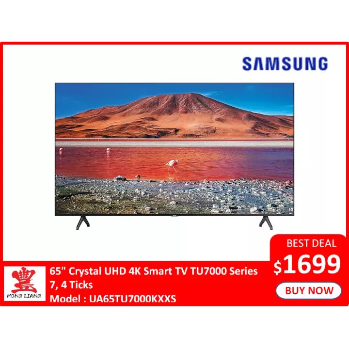 SAMSUNG 65" inch Crystal UHD 4K Smart TV TU7000 Series 7, 4 Ticks | Shopee Singapore