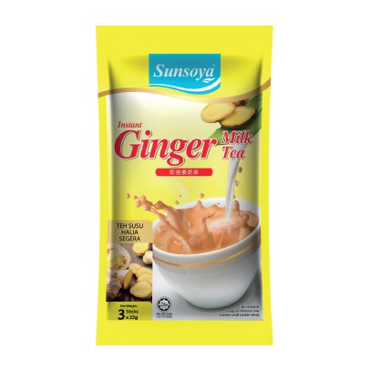 SunSoya Instant Ginger Milk Tea (35g x 3 sachet) 姜奶茶 | Shopee Singapore