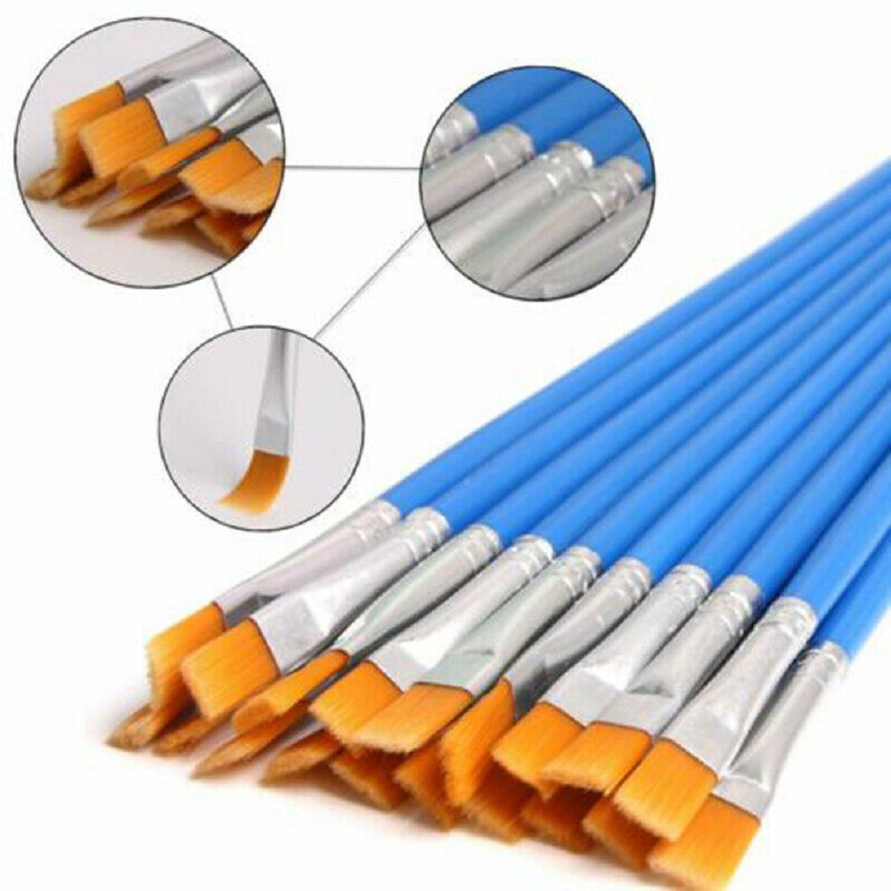 32pcs Artist Flat Paint Brushes Set Acrylic Oil Watercolour Painting ...