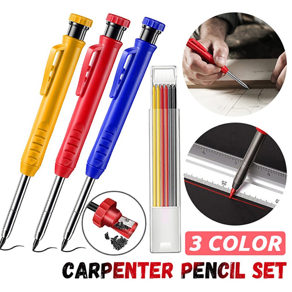 Carpenter Pencil Built-in Sharpener Architect Woodworking Mechanical ...