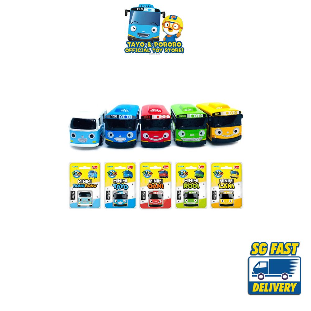 [BUNDLE OF 2] Tayo Bus Die Cast Minimi Toy Bus Collection for Kids Toys ...