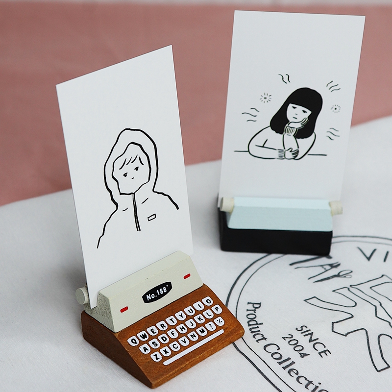 Retro Memo Clip Mini Printer Shape Photo Holder Desktop Message Clips ...