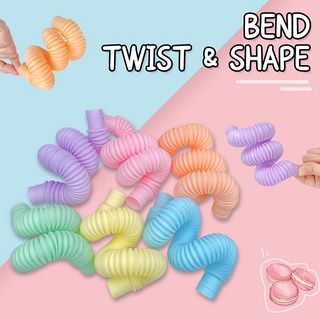 DIY Pop Tube Telescopic Bellows Sensory Fidget Toy Children ...