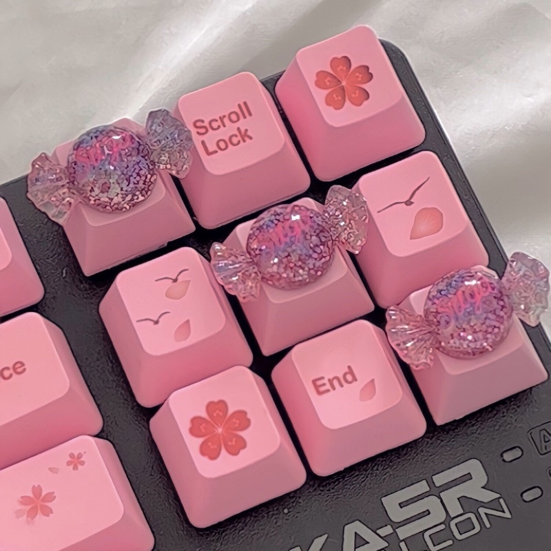 Purple glitter candy keycaps PBT | Shopee Singapore