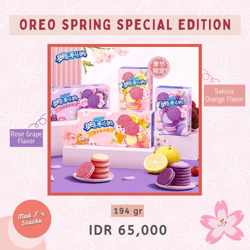 Oreo Spring Special Edition (Rose Grape/ Sakura Orange) | Shopee Singapore