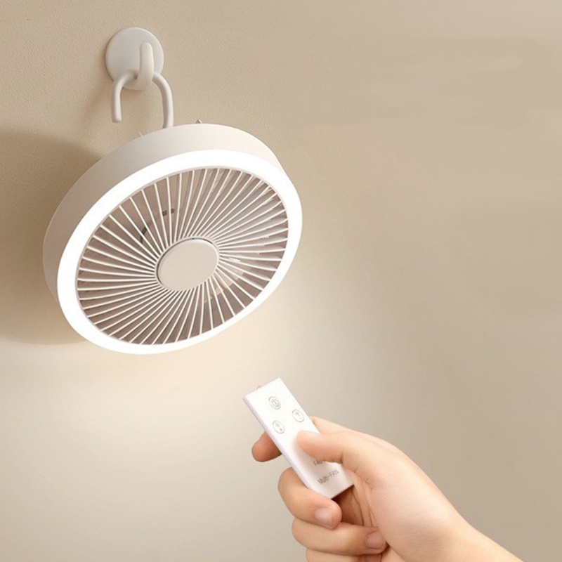 Outdoor Camping Ceiling Fan with Remote Control Rechargeable 360 ...