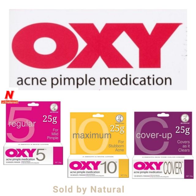 OXY 5 Regular 25g / OXY 10 Maximum 25g / OXY Cover-up 25g | Shopee ...