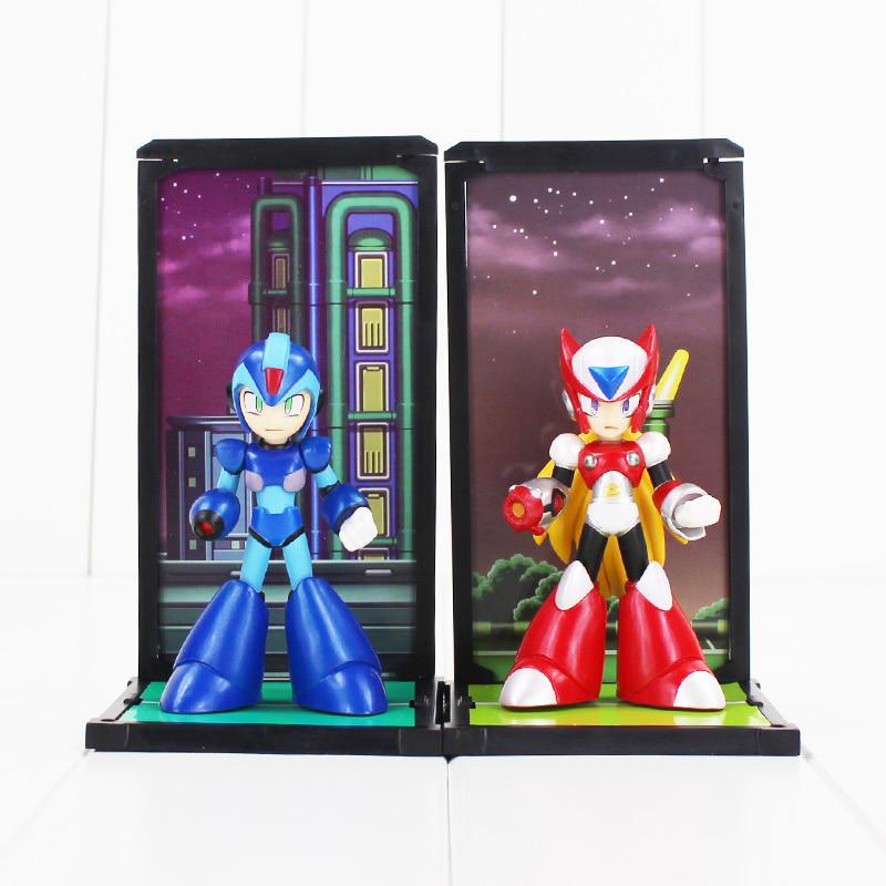 2PCS/Set Mega Man Figure Toys Megaman Rockman Blue Red Rokkuman ...
