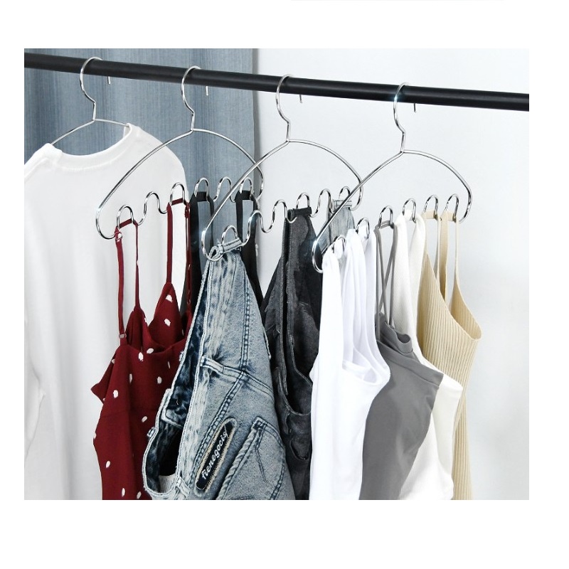 3pcs ~ Stainless Steel Camisole Hanger Clothes Pants Belt Rack Storage ...