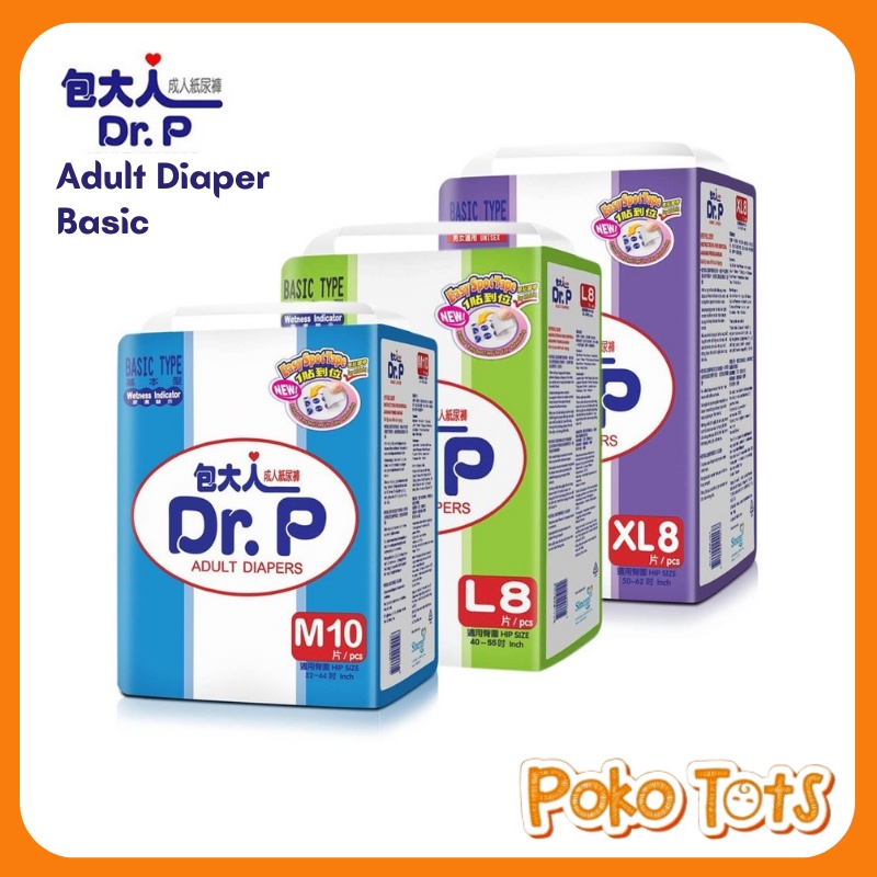 Dr. Dr. Dr. P Basic Type Adult Diapers Adhesive Type Adult Diapers Size ...