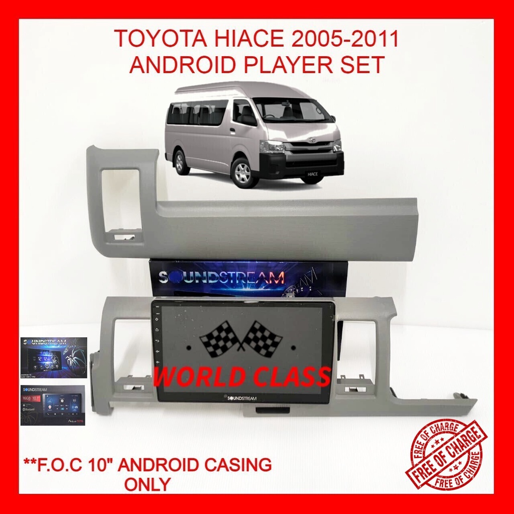 TOYOTA HIACE 2005-2011 SOUNDSTREAM 10" ANDROID IPS PLAYER FULL HD ...