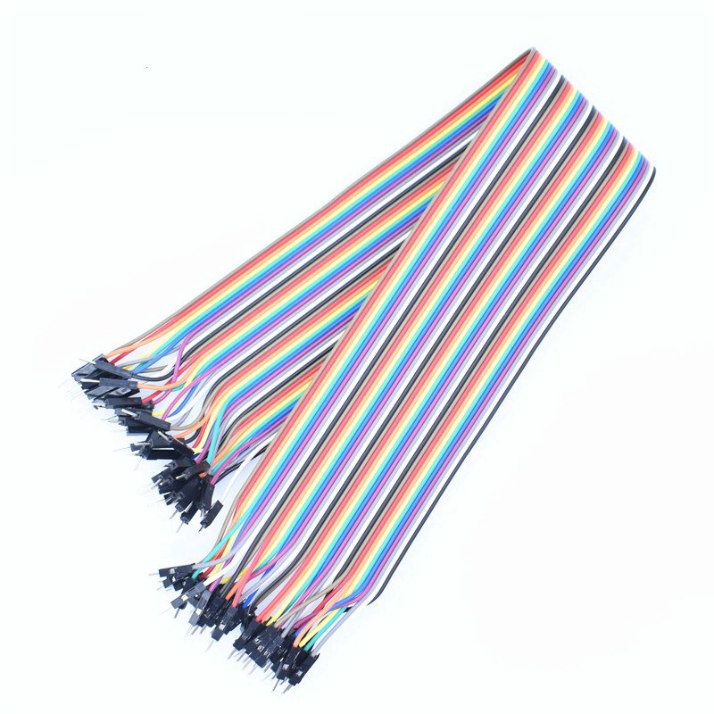 40pcs In Row Dupont Cable 40CM 2.54mm 1pin 1p-1p Male To Male Jumper ...