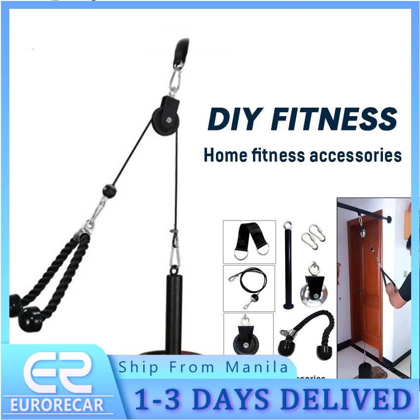 Fitness DIY Pulley Cable Machine Attachment System Loading Pin Lifting ...