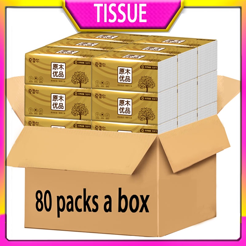 80/box log toilet paper hotel tissue paper household wettable tissue ...