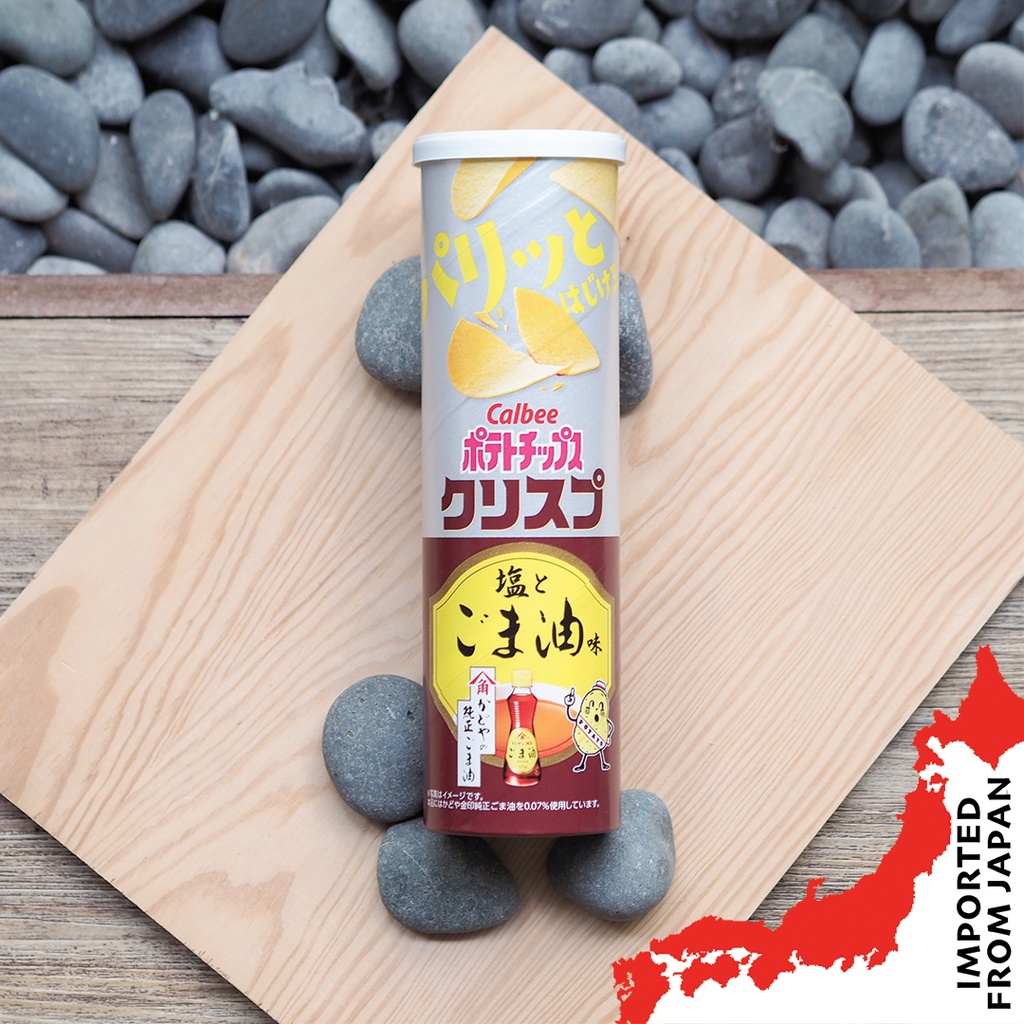 Calbee Japanese Potato Chips Salt and Sesame Oil - 115g | Shopee Singapore