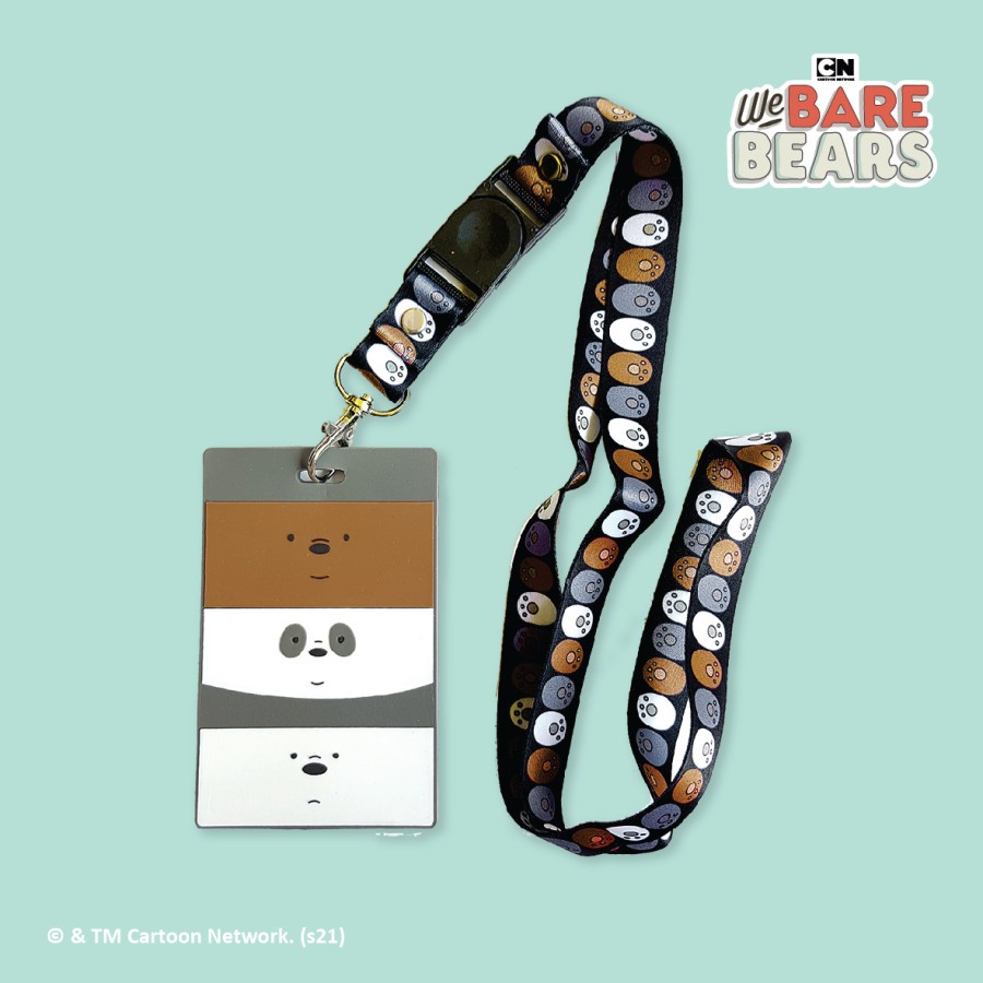 We Bare Bears ID Card Holder & Lanyard Set | Shopee Singapore