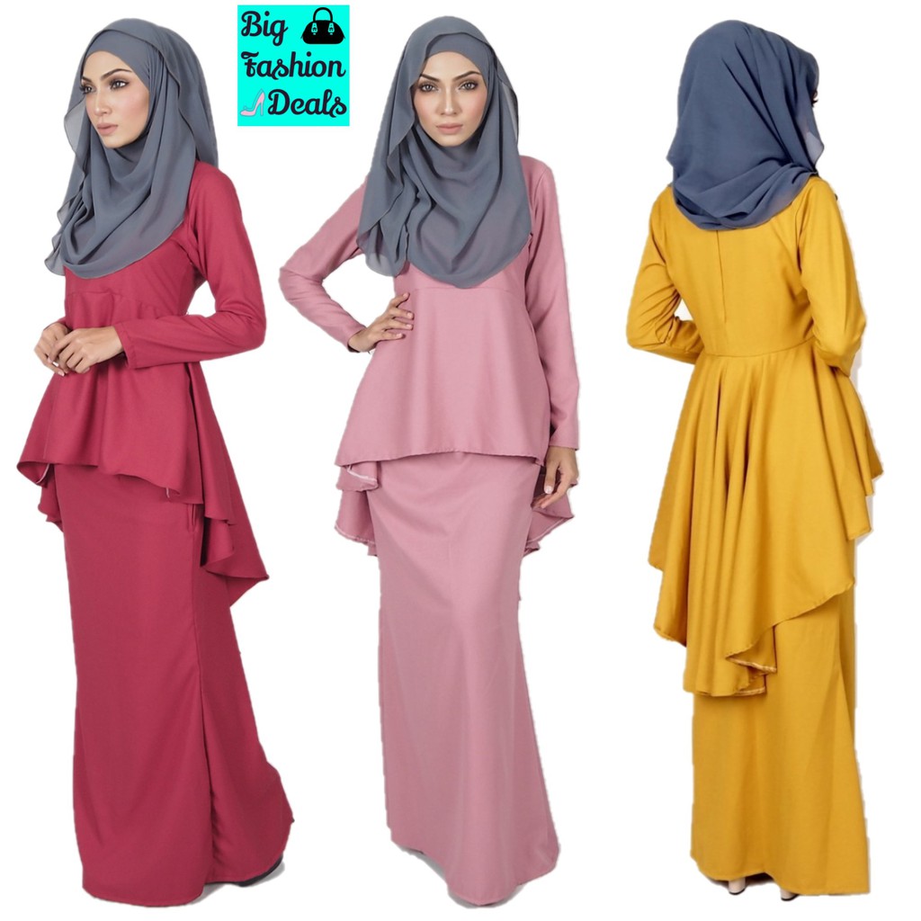 Muslimah Baju Kurung Fishtail Beautiful Baju Raya 2025 Kurung Plus Size ...