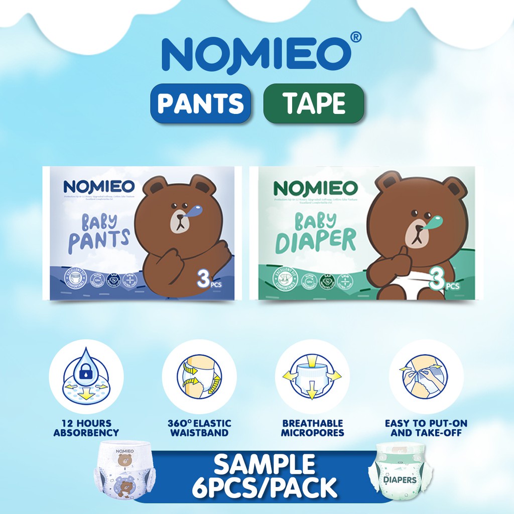 [NOMIEO SAMPLE]NOMIEO Diapers Tape Pants S M L XL XXL XXXL Baby ...