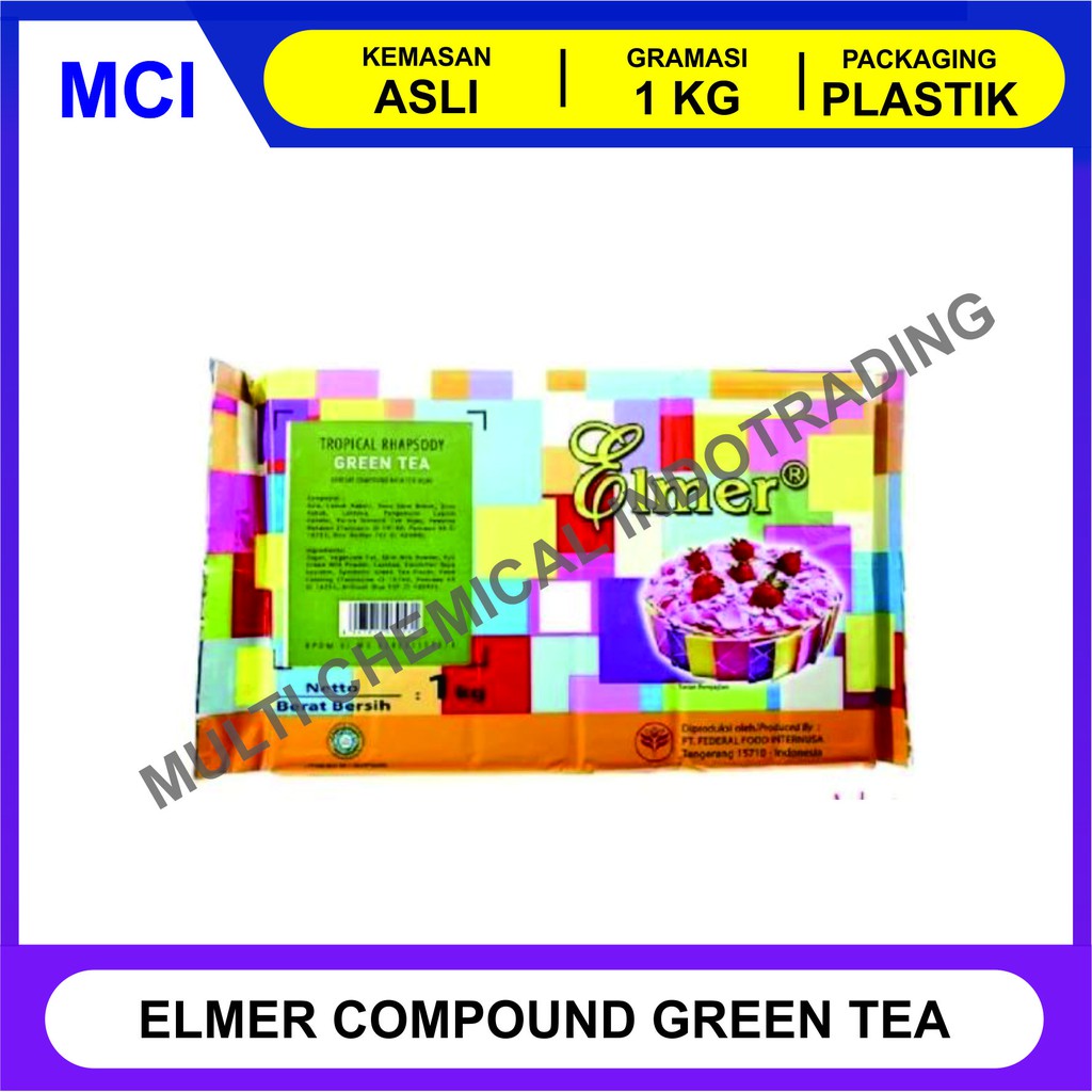 Elmer CHOCOLATE BAR / CHOCOLATE COMPOUND 1 KG - GREEN TEA | Shopee ...