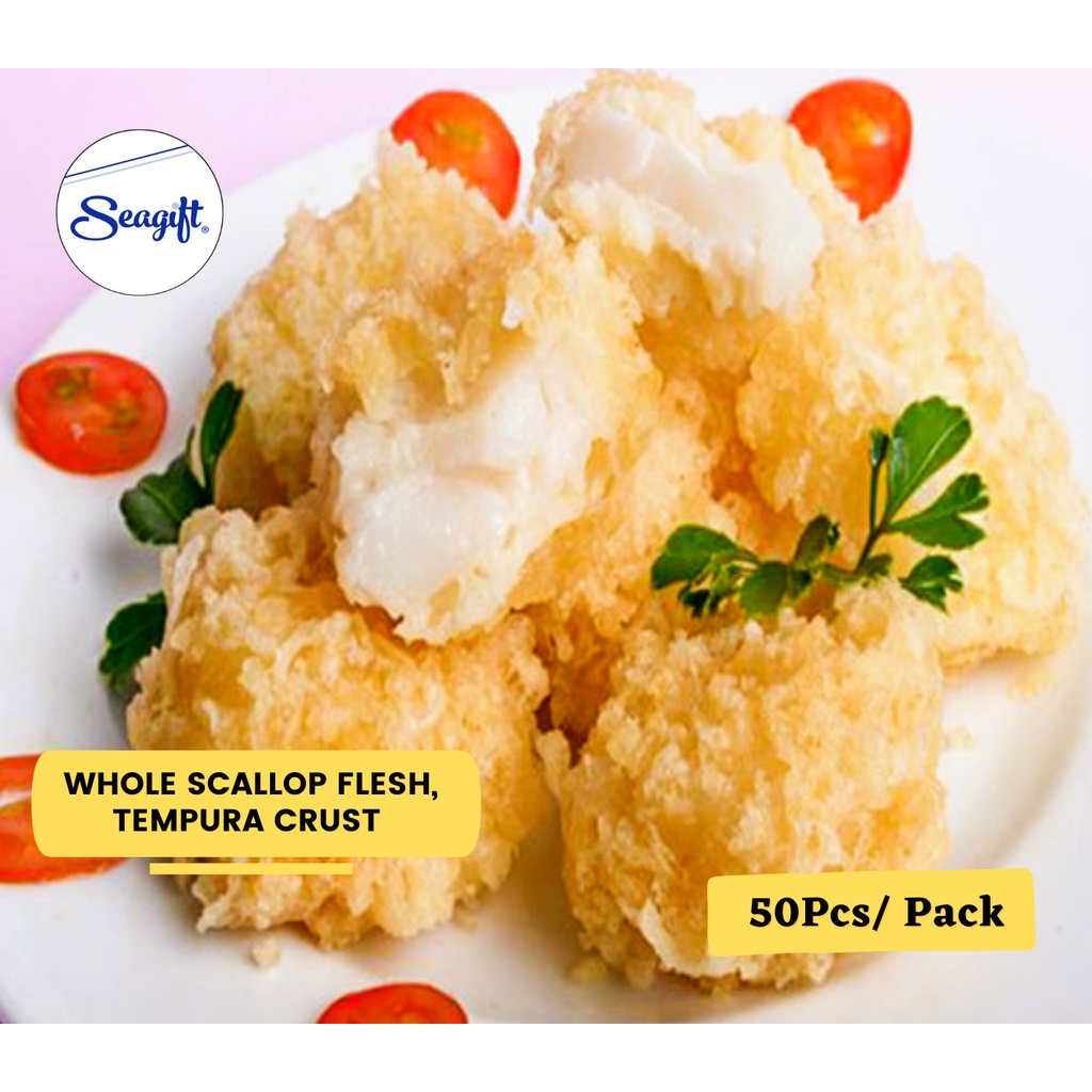 Golden Tempura Scallop Ready to Cook Frozen seafood 天妇罗带子 (50Pcs ...