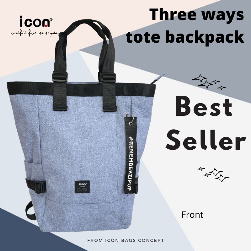 Icon Tote Back Pack ideal for urban life style in 3-Ways Carrying in ...