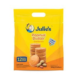 Julie's Peanut Butter Sandwich New Look 360g (12 Convi Packs) | Shopee ...
