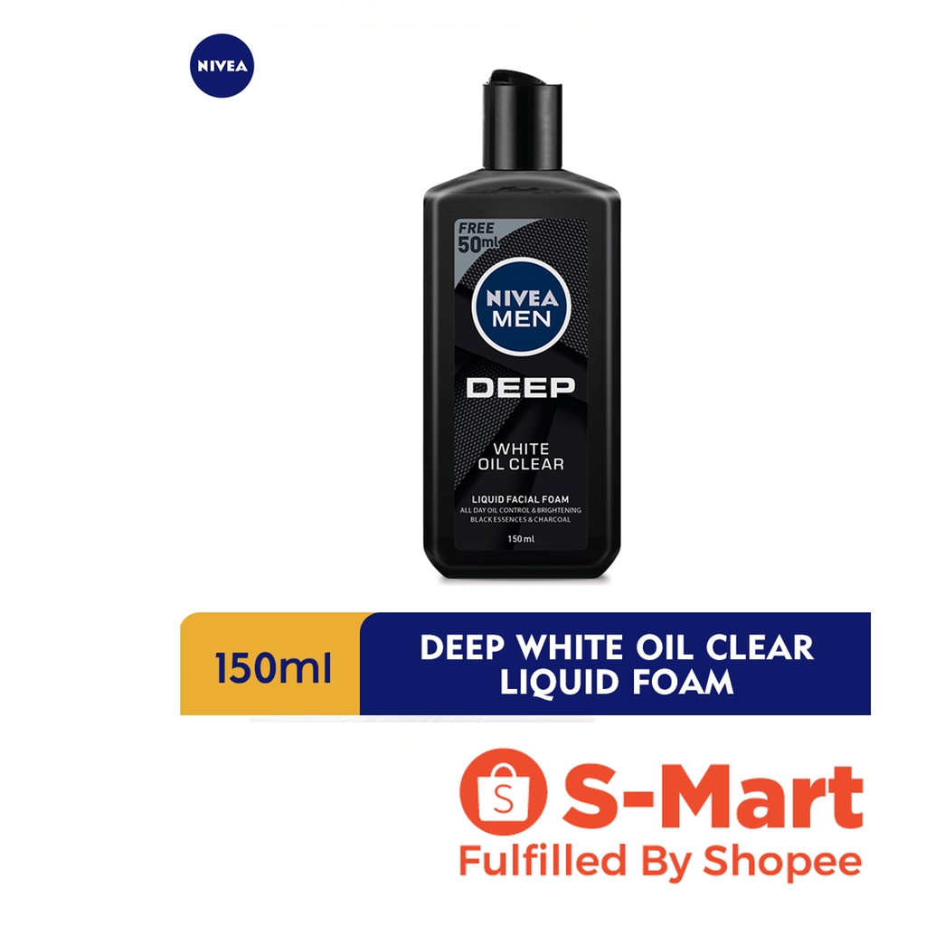 Nivea Men Deep Bright Oil Clear Liquid Foam 150Ml | Shopee Singapore