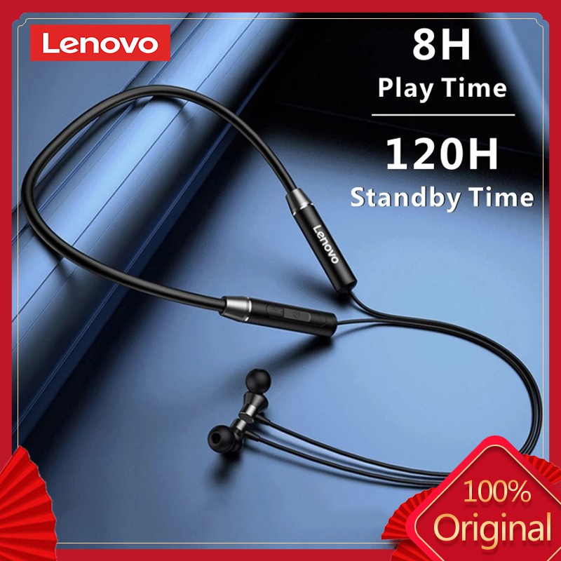 Lenovo HE05 Earphone Bluetooth5.0 Wireless Headset Magnetic Neckband ...