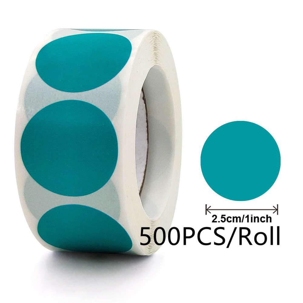 Chroma Label 500 Pieces 1Inch Round Colored Stickers Neon Color Code ...