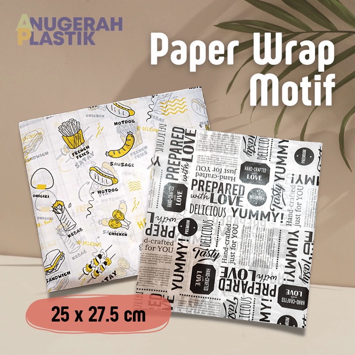 Motif Laminated Rice Paper Size 25x27,5 Cm Contains 100 Pcs/Paper Wrap ...