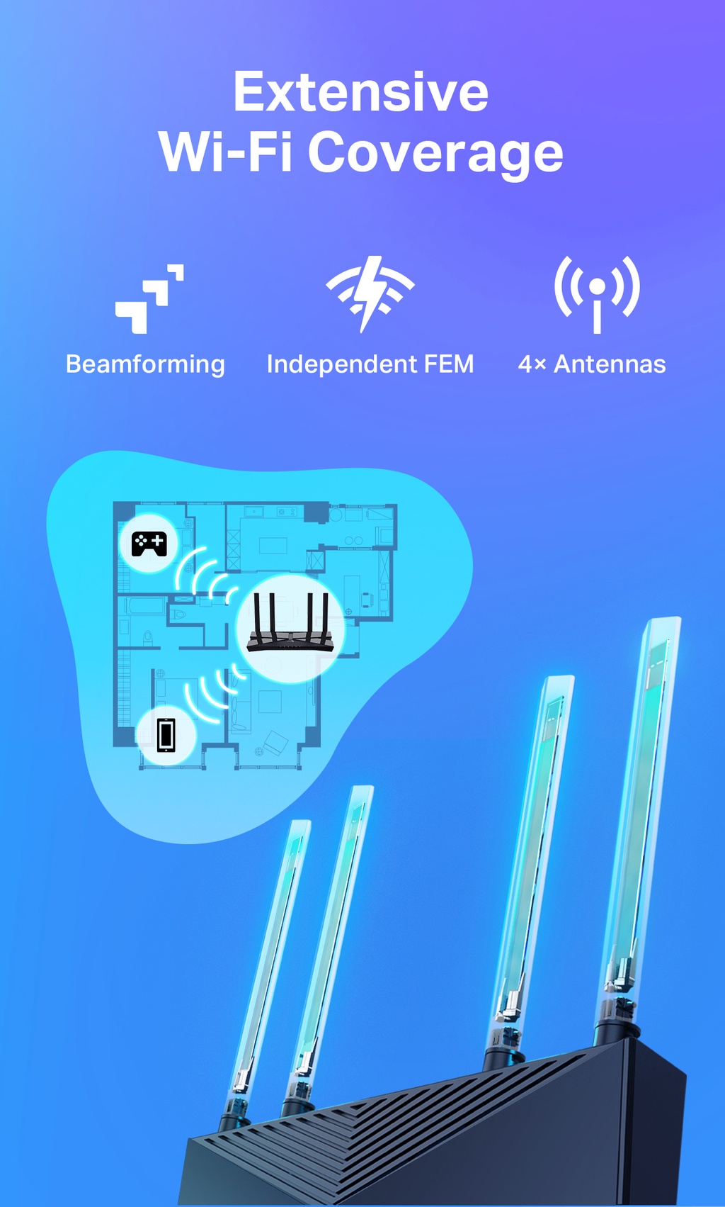 TP-Link Dual-Band Super-Fast Wi-Fi 6 Archer AX20 AX1800 Router (Works ...