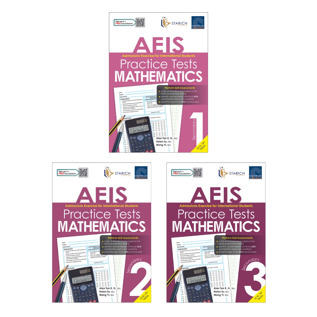 AEIS Practice Tests Mathematics for Secondary Levels 1 - 3 | Revision ...