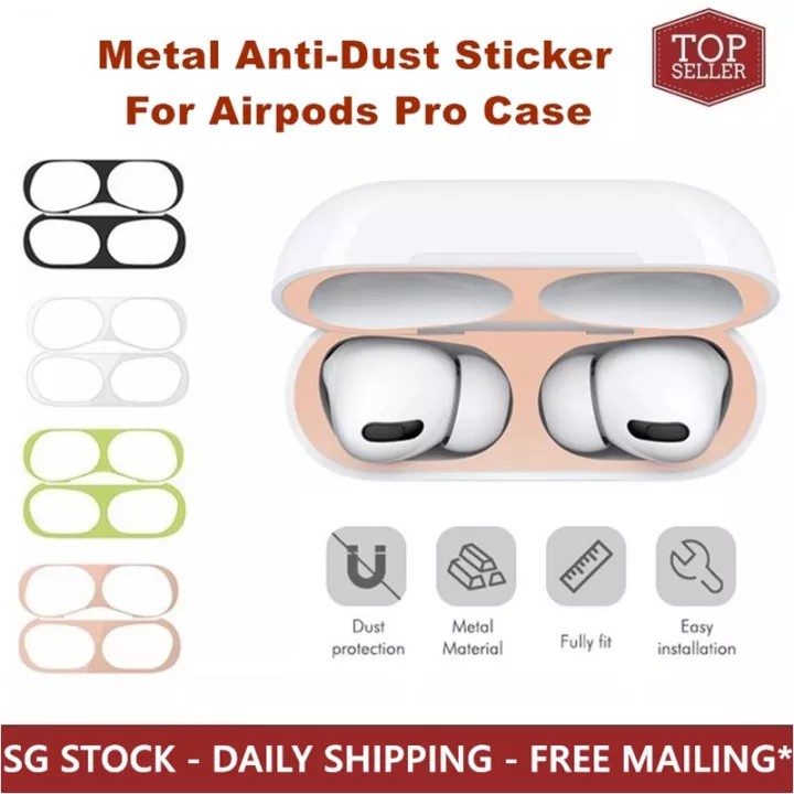 [TopSeller] Metallic Dust Guard Protective Stickers for AirPods Pro and ...
