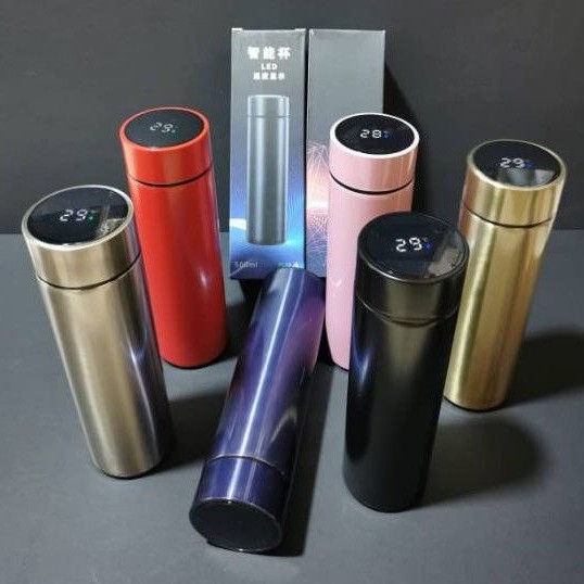 Temperature display Thermal Flask Vacuum Thermos Flask Bottles | Shopee ...
