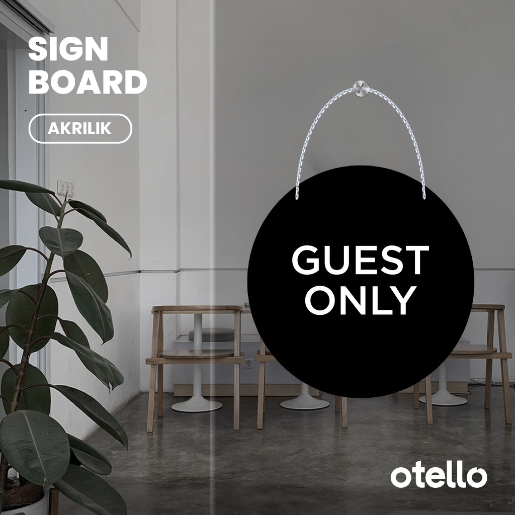 Guest Only Sign Board Acrylic Chain Special Acrylic Sign Board for ...