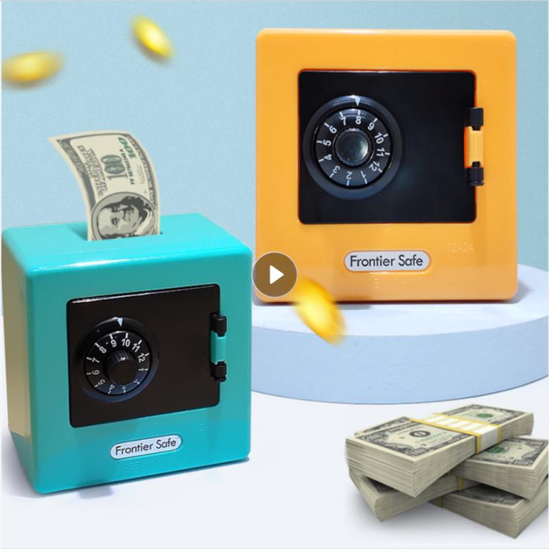 Creative Cartoon Money Boxes ATM Rotating Password Piggy Bank Mini Kids ...