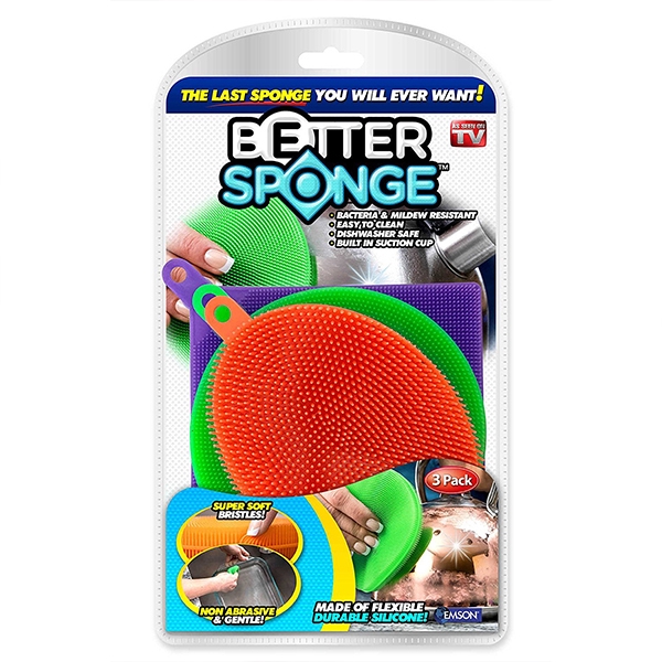 Better Sponge, Cleaning Dishwashing Silicon Mildew-Free Sponges, 3 ...