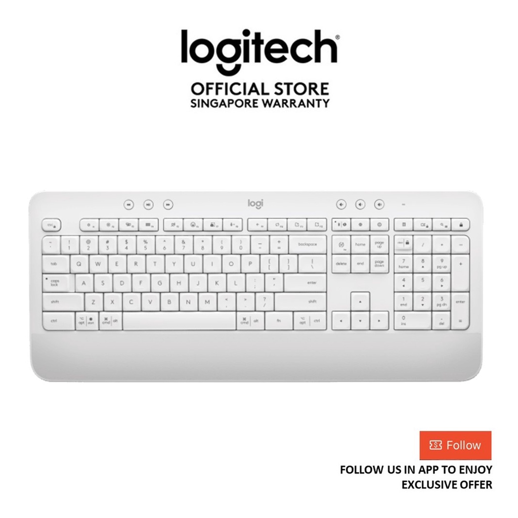 Logitech Signature K650 Wireless Bluetooth Keyboard With Integrated ...