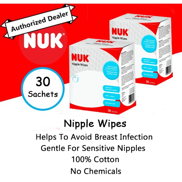 Nuk Nipple Wipes (30pcs per box x 2 boxes) | Shopee Singapore