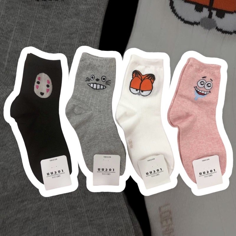 Anime - Fashionable women's socks with cute cartoon character patterns ...