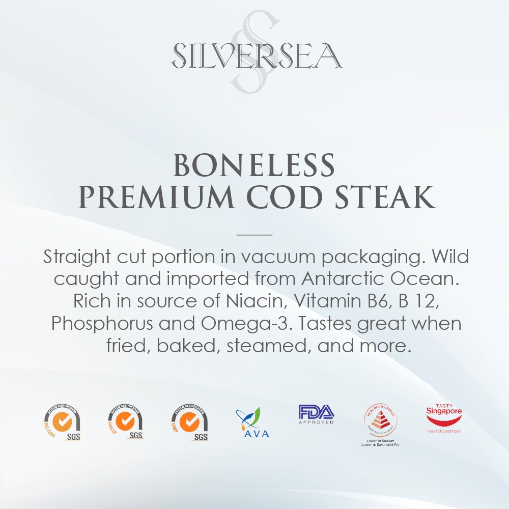 Silversea - Cod Fish Steak (Premium Patagonian Toothfish) 300G Fresh ...