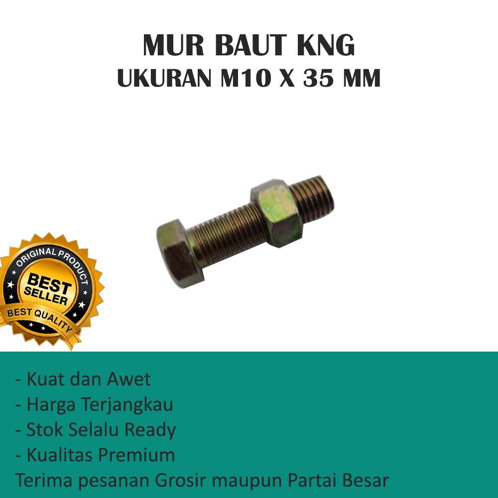 Bolt Nut Size M10 X 35mm KNG (Price PER 10pcs) | Shopee Singapore