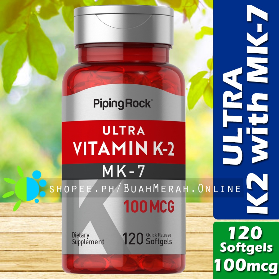 ULTRA VITAMIN K2 with MK 7 100mcg 120 Softgel Vit K-2 with MK7 Bone ...