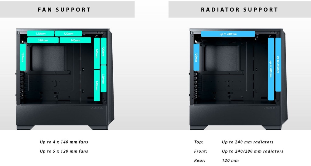 Phanteks Eclipse P360 Air Mid Tower Case White/Black (1 YEAR WARRANTY ...