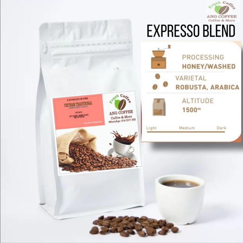 Vietnam COFFEE - ARABICA & ROBUSTA HONEY Traditional Styles 500g/1kg ...