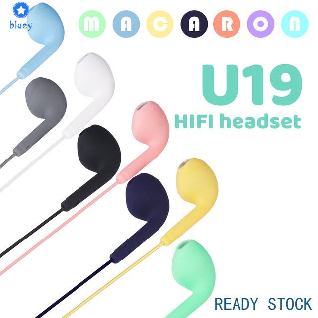 Macaron Inpods U19 HIFI Stereo Sound Candy Wired Earphones 3.5mm ...